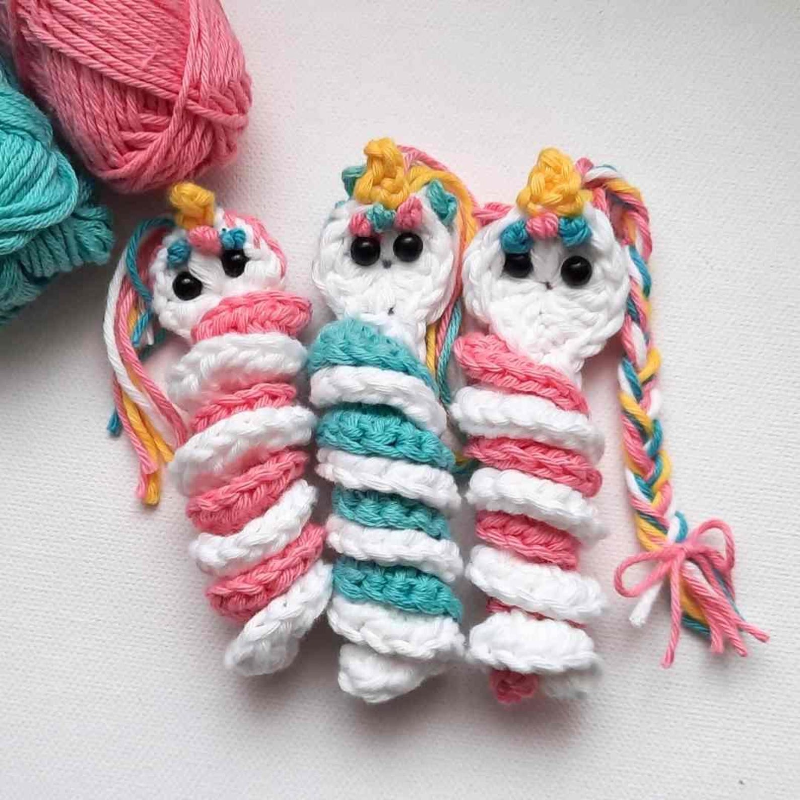 UNICORN Worry Worm CROCHET PATTERN, Crochet Toy Pattern, Fun Crochet ...