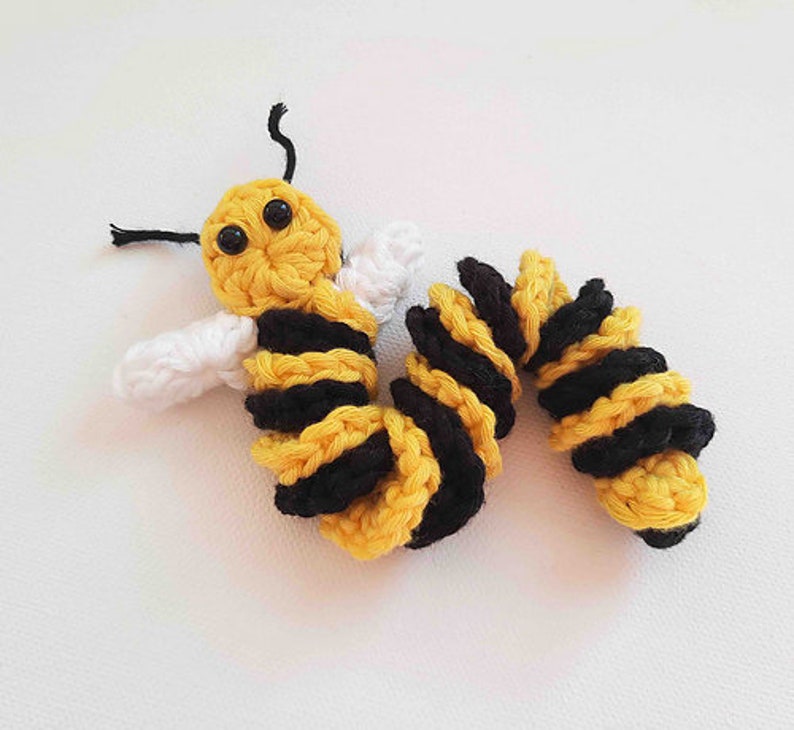 CROCHET PATTERN, Don't Worry Bee Happy, Bee Worry Worm, Spring, Anxiety ...