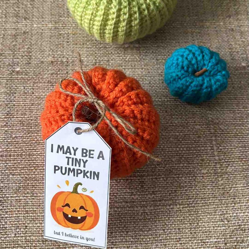 6 Crochet Gift Tags (PDF Printable for Crochet Positive Pumpkins ...