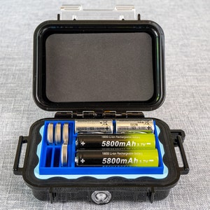 AA, AAA, 18650, CR123, CR2450 Insert for Pelican 1010 Micro Case ...