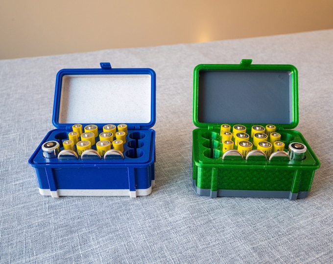 Rugged AA, AAA, CR2032, CR123/A Combo Battery Box Battery Holder ...