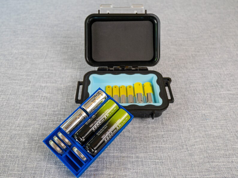 AA, AAA, 18650, CR123, CR2450 Insert for Pelican 1010 Micro Case ...