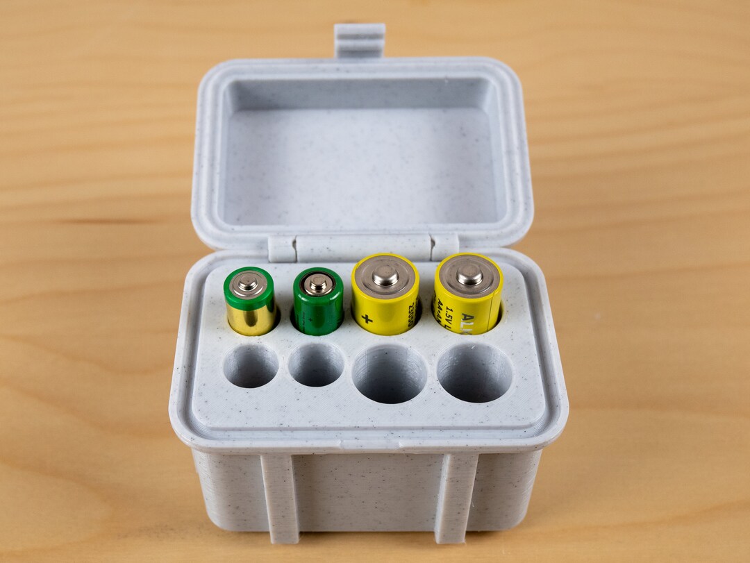 Rugged (4) AA & (4) AAA Battery Holder | Battery Box | Compact Storage ...