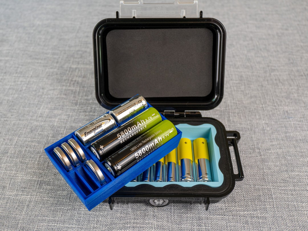 AA, AAA, 18650, CR123, CR2450 Insert for Pelican 1010 Micro Case ...