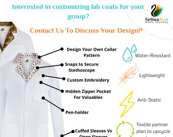 Custom Designer Lab Coat patriotic Print - Etsy