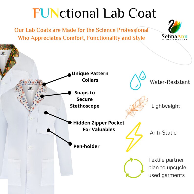 Custom Designer Lab Coat patriotic Print - Etsy