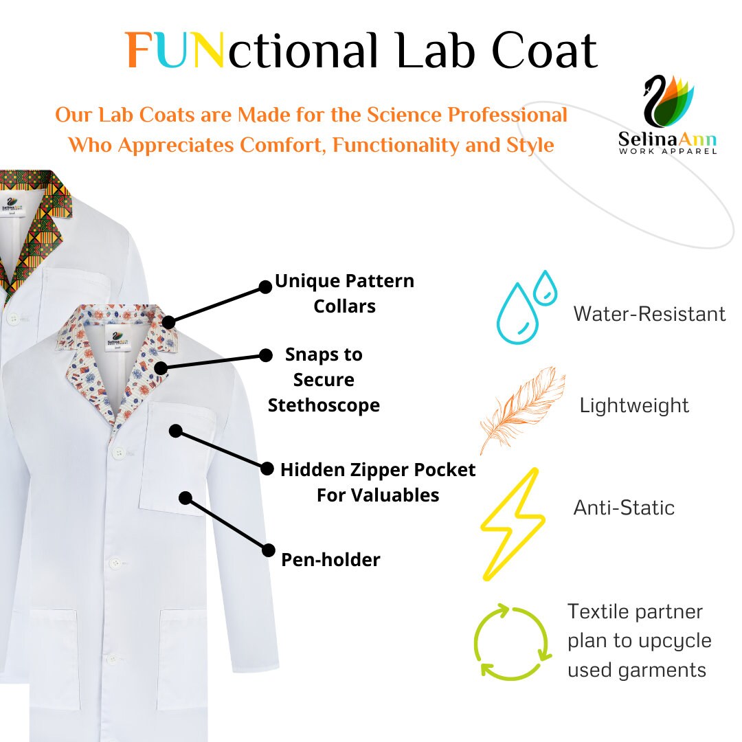 Custom Designer Lab Coat patriotic Print - Etsy
