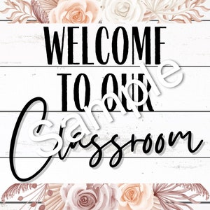 DIGITAL FILE Set of 8 Boho Floral Farmhouse Classroom Printable Posters ...