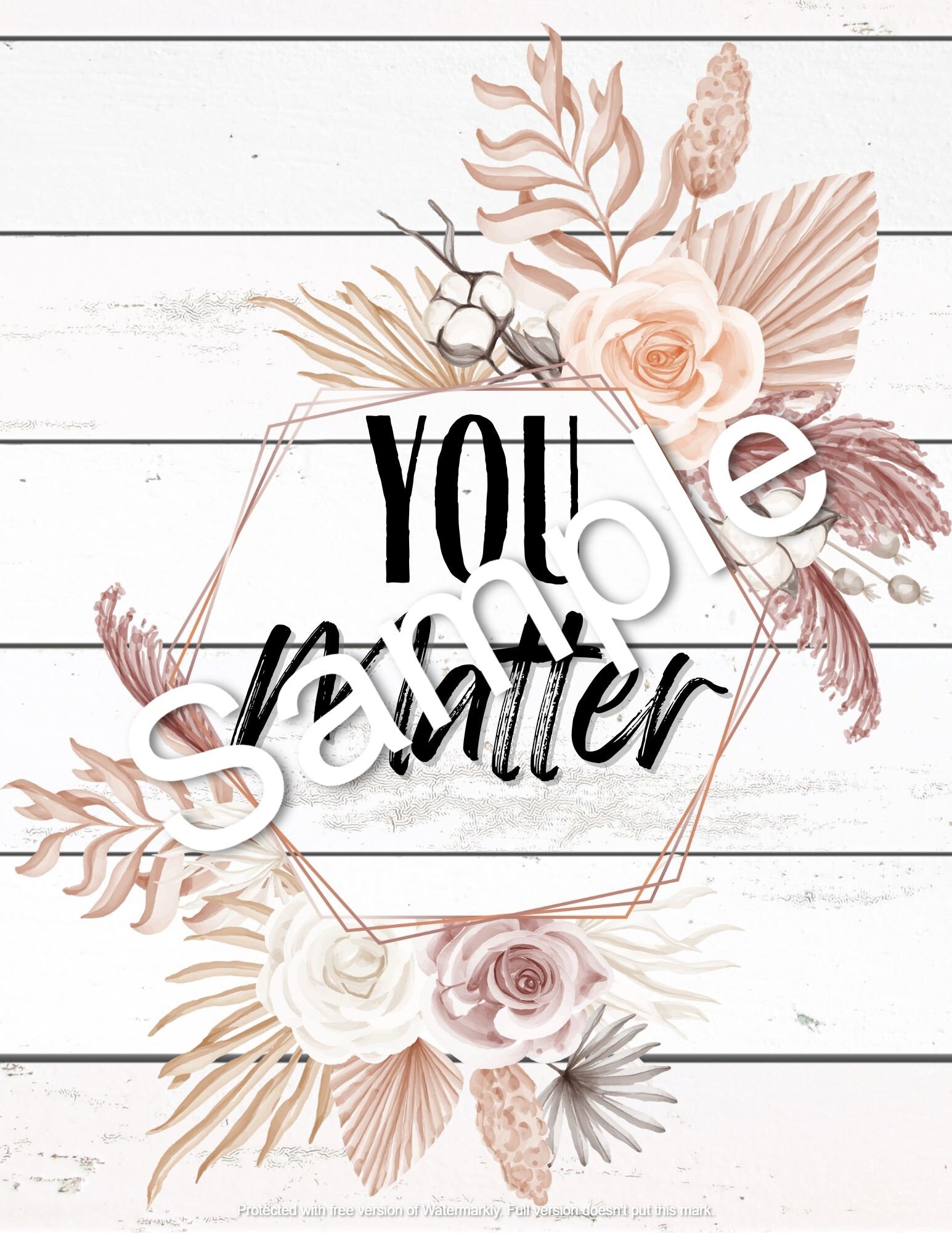 PRINTABLE Poster - You Matter Farmhouse Boho Classroom Counselor Office ...