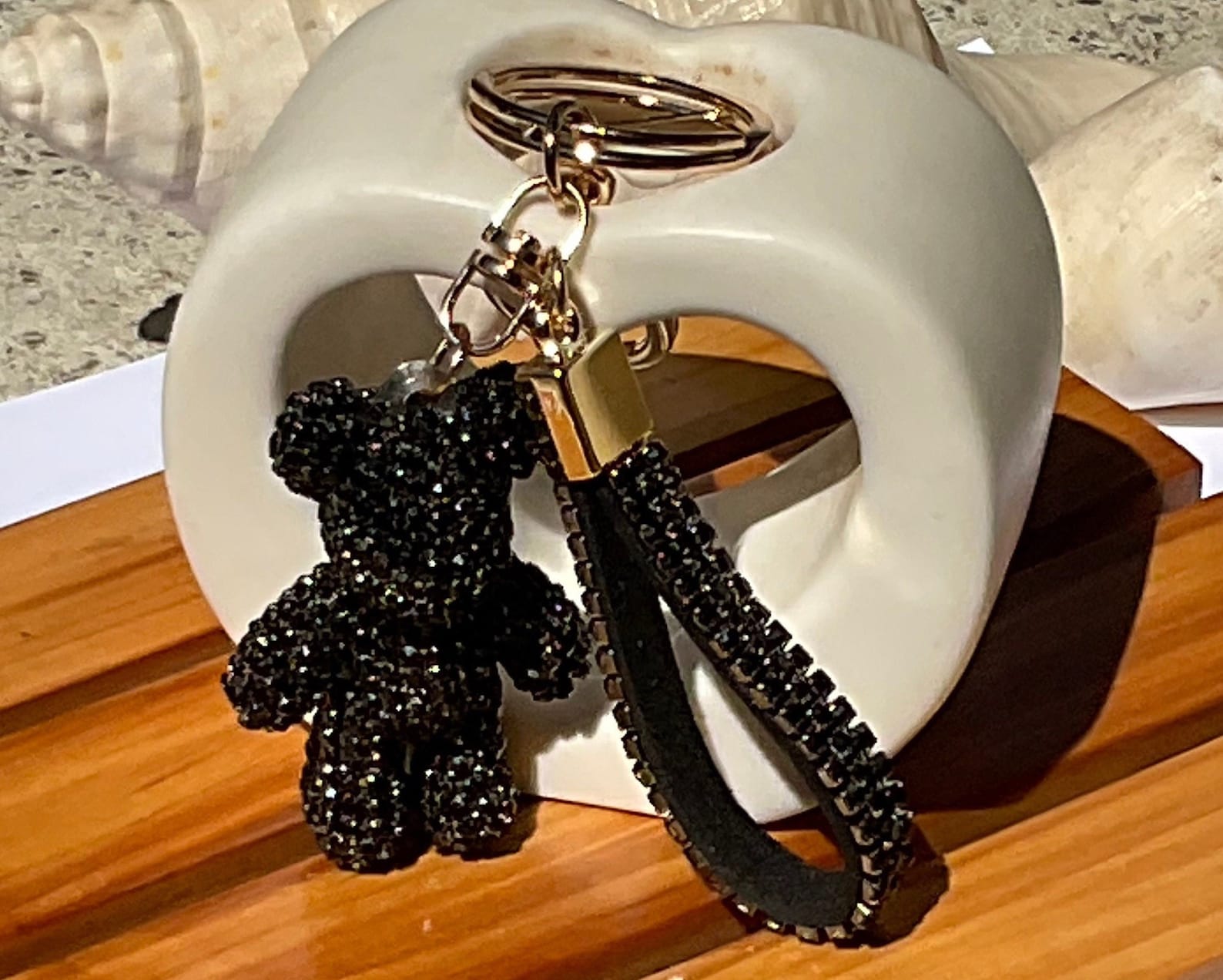 Rhinestone, Crystal Bling Teddy Bear Keychain, Keyring, Handbag & Purse ...