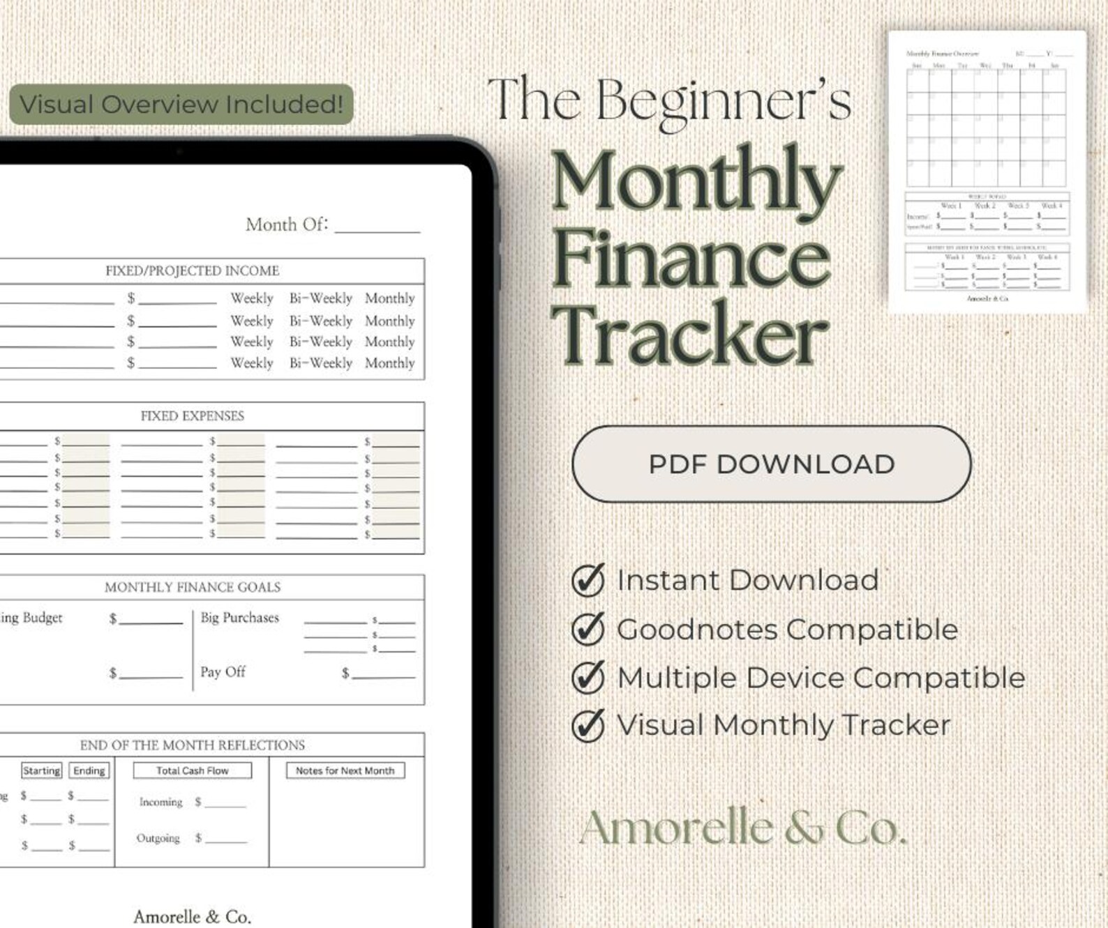 Income Tracker, Personal Finance Tracker, Finance Organizer, Bill ...