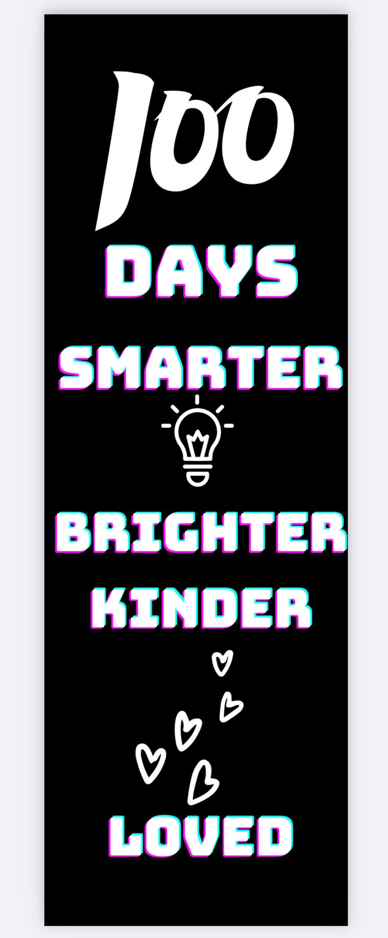 100 Days of School Bookmarks SVG & PDF - Etsy