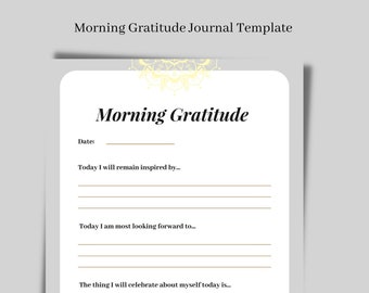 Gratitude Journal Template - Etsy