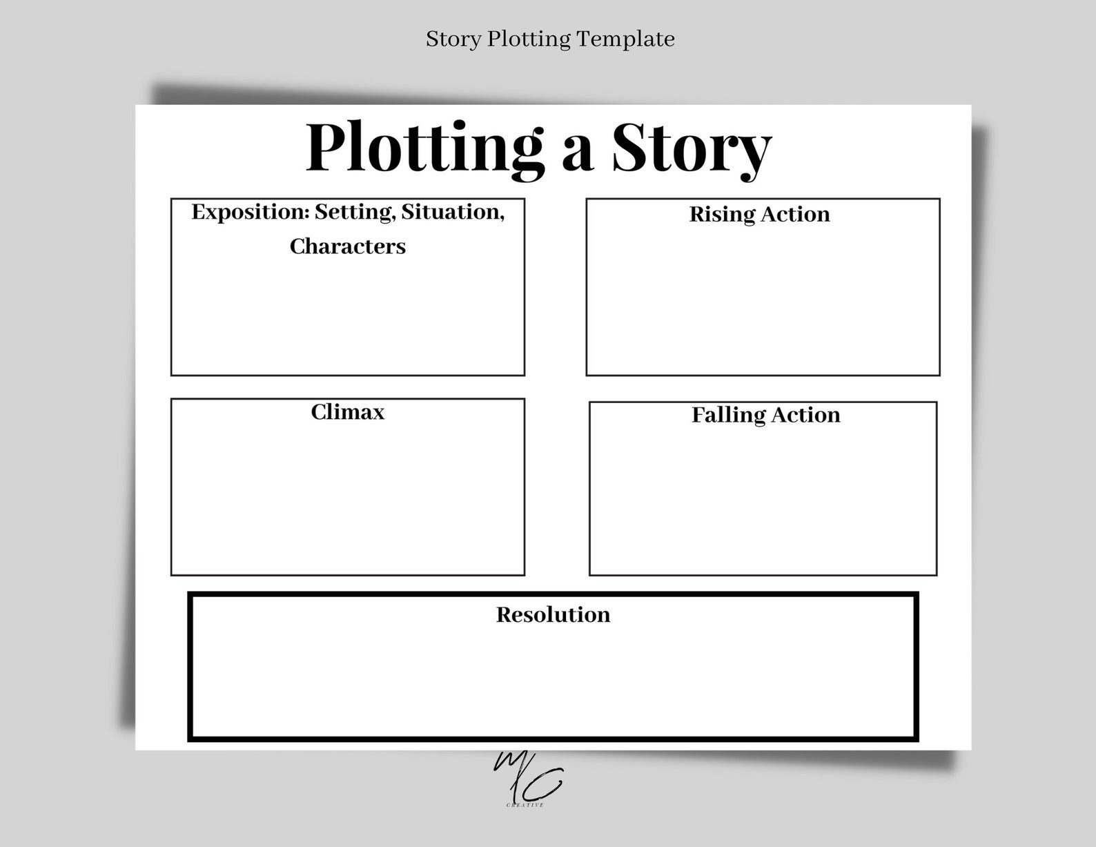 Story Plotting Template - Etsy