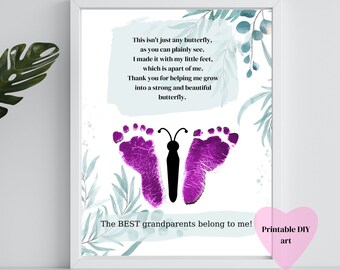 Butterfly Handprint Card - Etsy