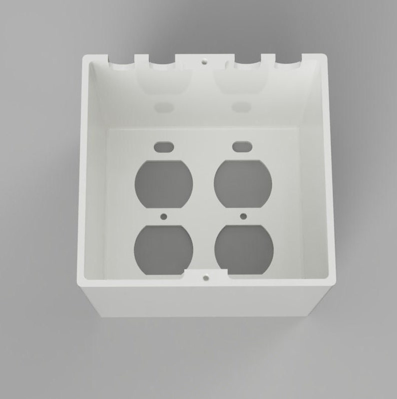 DEEP Dual Round Duplex Outlet Cover W/ 4 Bottom or Top Cord Exits ...