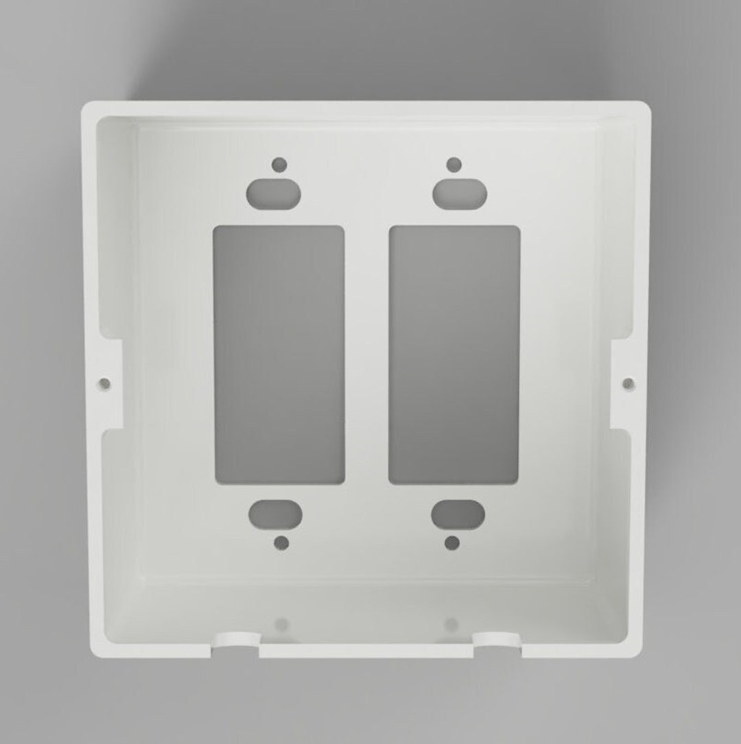 Dual Square Duplex Outlet Cover W/ Bottom or Top Cord Exits | Baby ...
