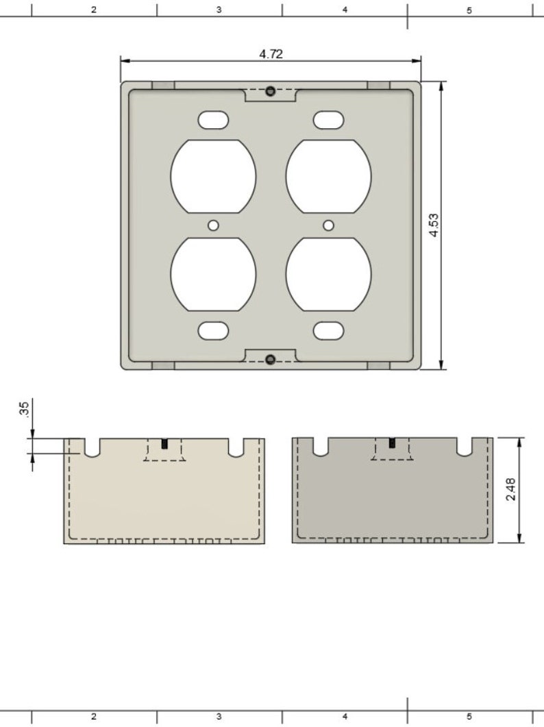 Dual Round Duplex Outlet Cover W/ 4 Bottom & Top Cord Exits – Child ...