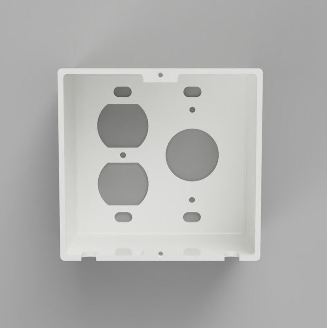 MIRRORED One Round Simplex & One Round Duplex Outlet Cover W/ Bottom or ...
