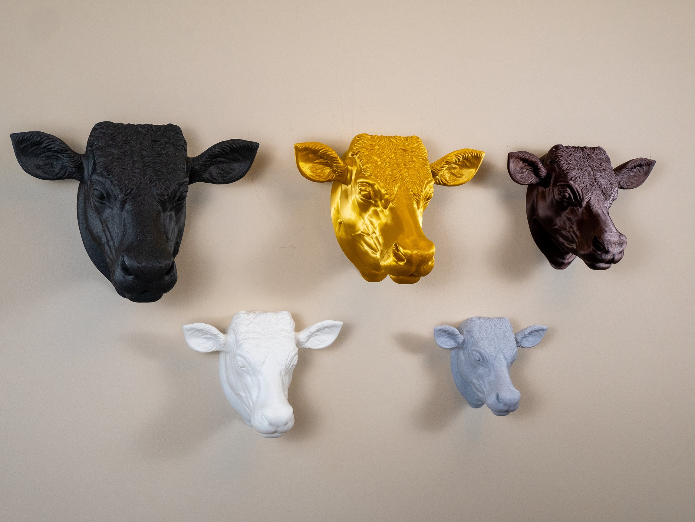 Cow Head Wall Sculpture & Decor | Cow Head Wall Art | Rustic Wall Decor ...