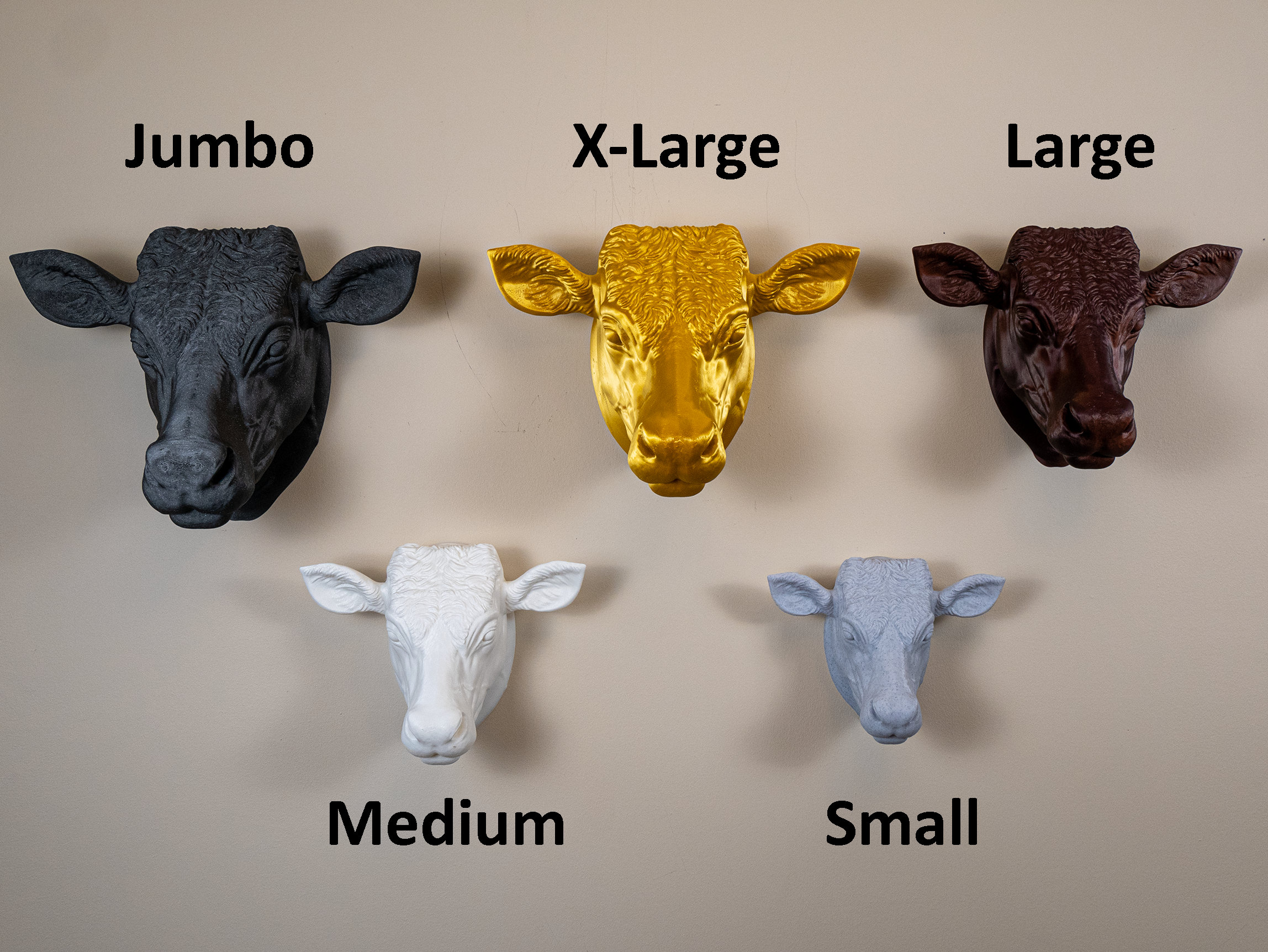 Cow Head Wall Sculpture & Decor | Cow Head Wall Art | Rustic Wall Decor ...