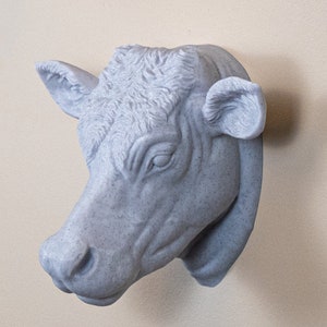 Cow Head Wall Sculpture & Decor | Cow Head Wall Art | Rustic Wall Decor ...
