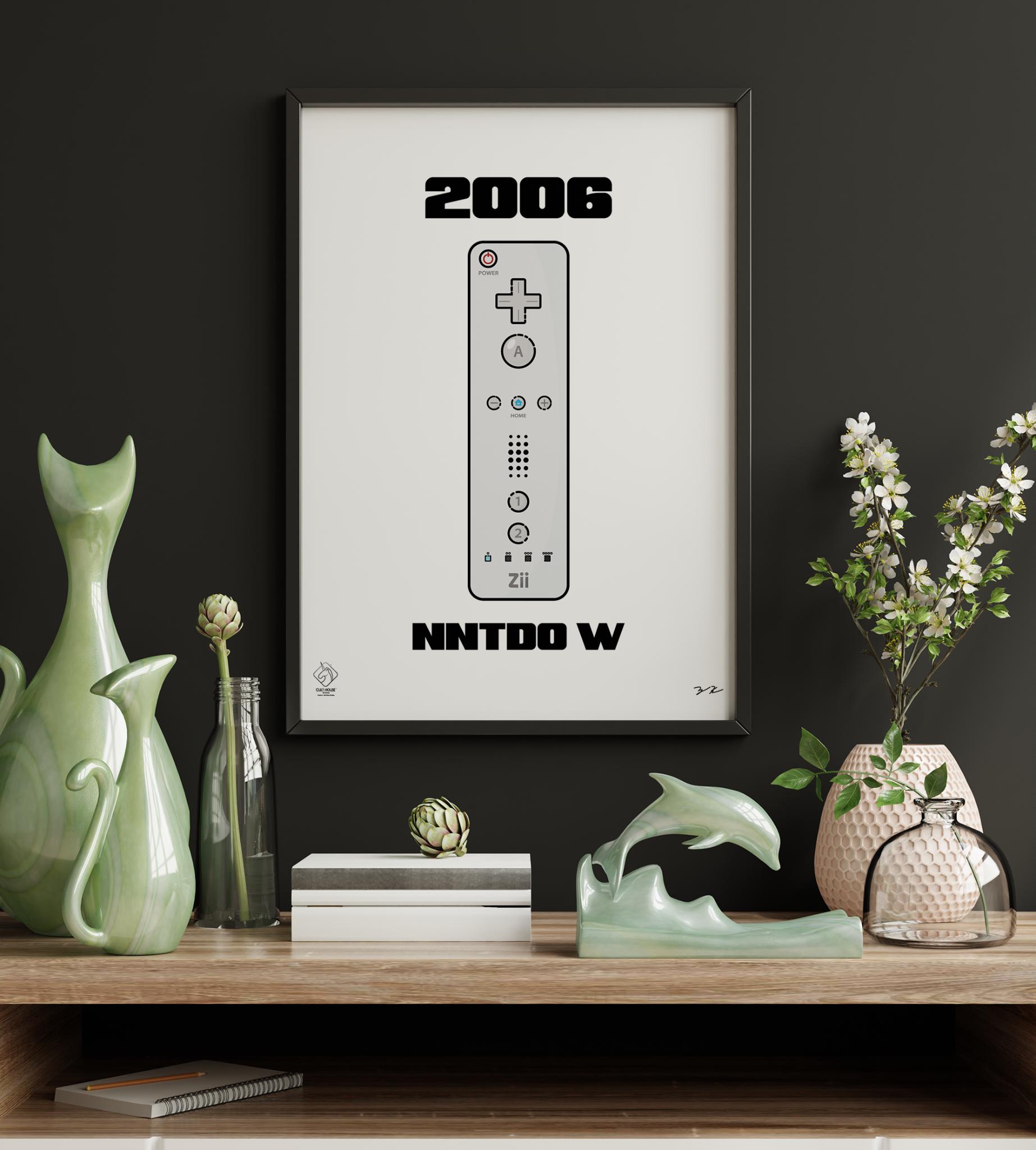 Nintedo Wii Controller Poster, Gamer Print, Gamepad Wall Decor, Digital ...