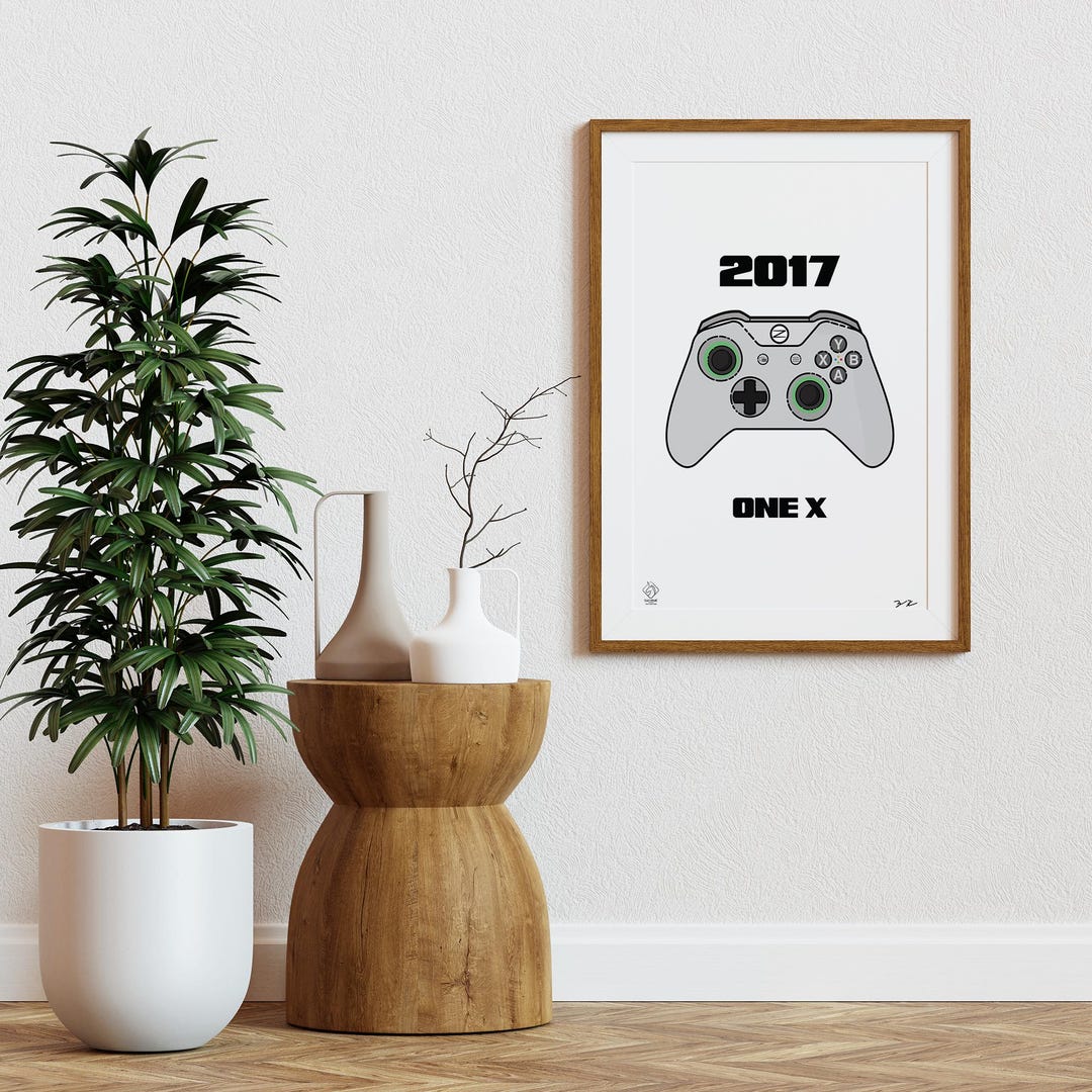 Xbox Controller Wall Art Print White Splatter Art Game Room Art Gift ...