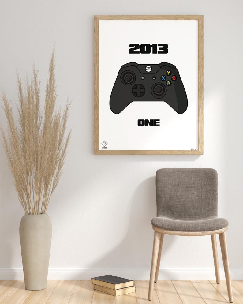Xbox Controllers Evolution Poster. Xbox Wall Art Decor for Games Room ...