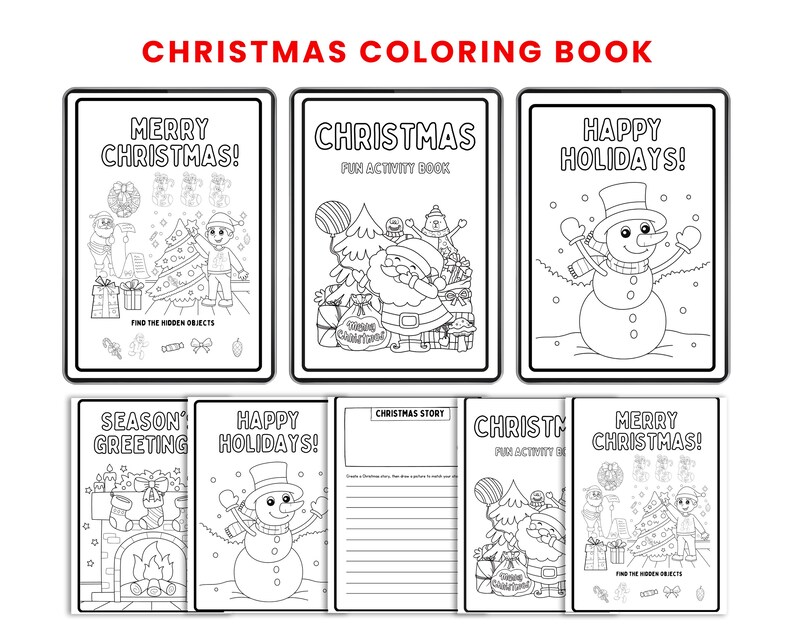 Christmas Activity Worksheets, Coloring Pages, Holiday Printable PDF ...