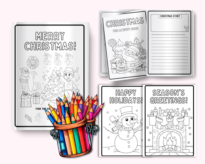 Christmas Activity Worksheets, Coloring Pages, Holiday Printable PDF ...