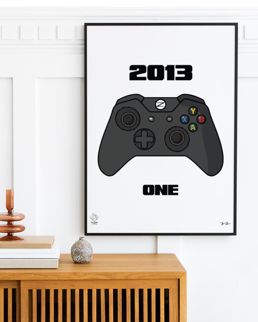 Xbox Controllers Evolution Poster. Xbox Wall Art | Decor for Games Room ...