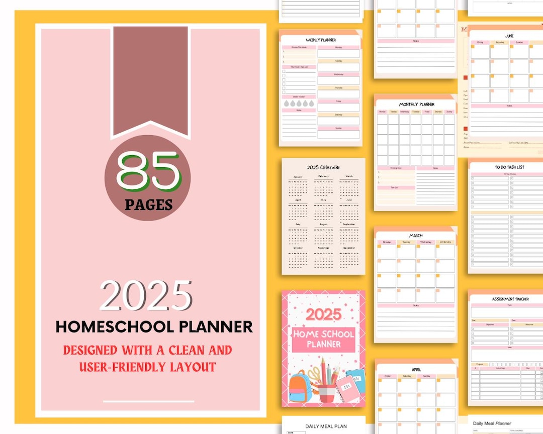 Homeschool Planner Printable, Homeschool Planner, 2025 2026, Homeschool ...