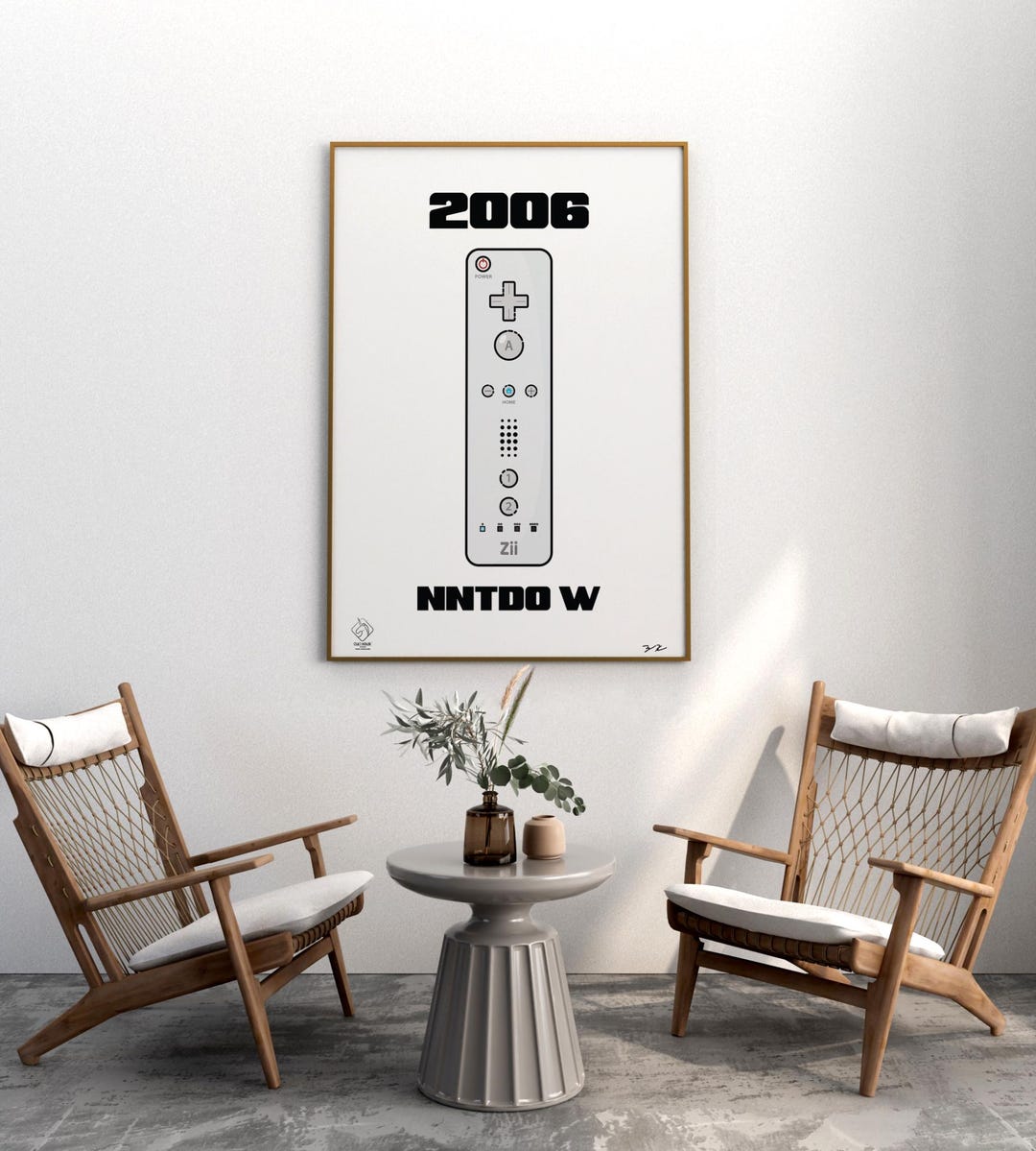 Nintedo Wii Controller Poster, Gamer Print, Gamepad Wall Decor, Digital ...