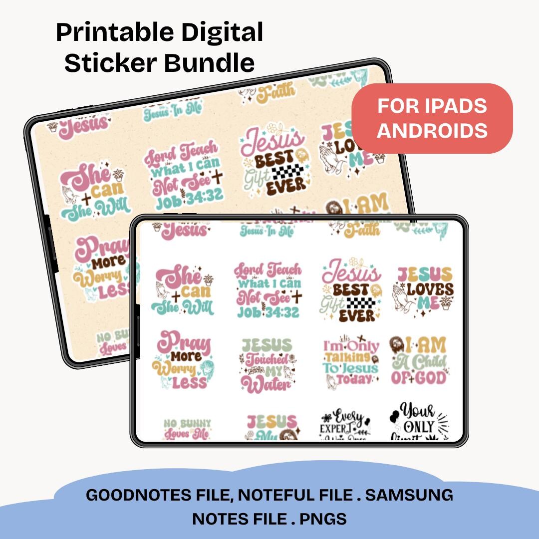 Printable Digital Stickers Bundle | Aesthetic Planner Stickers PNG ...