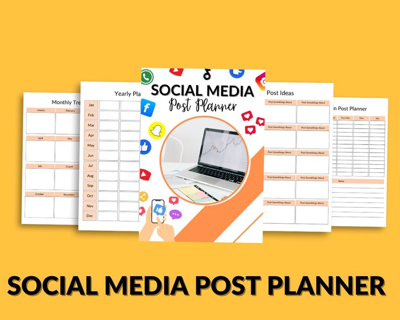 Social Media Content Planner | Printable Post Calendar for Instagram ...
