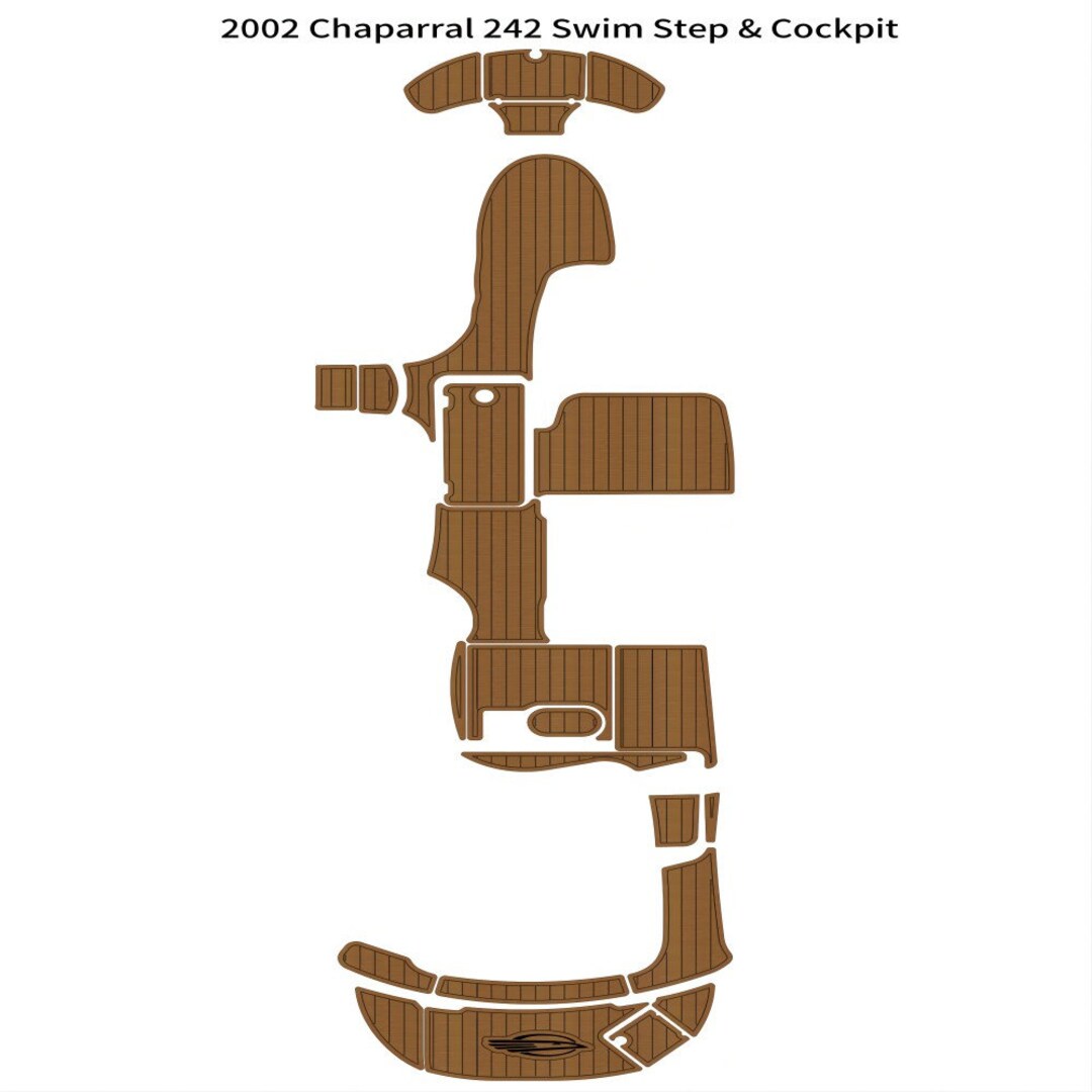 2002 Chaparral 242 Swim Step Platform Cockpit Boat EVA Foam Teak Deck ...