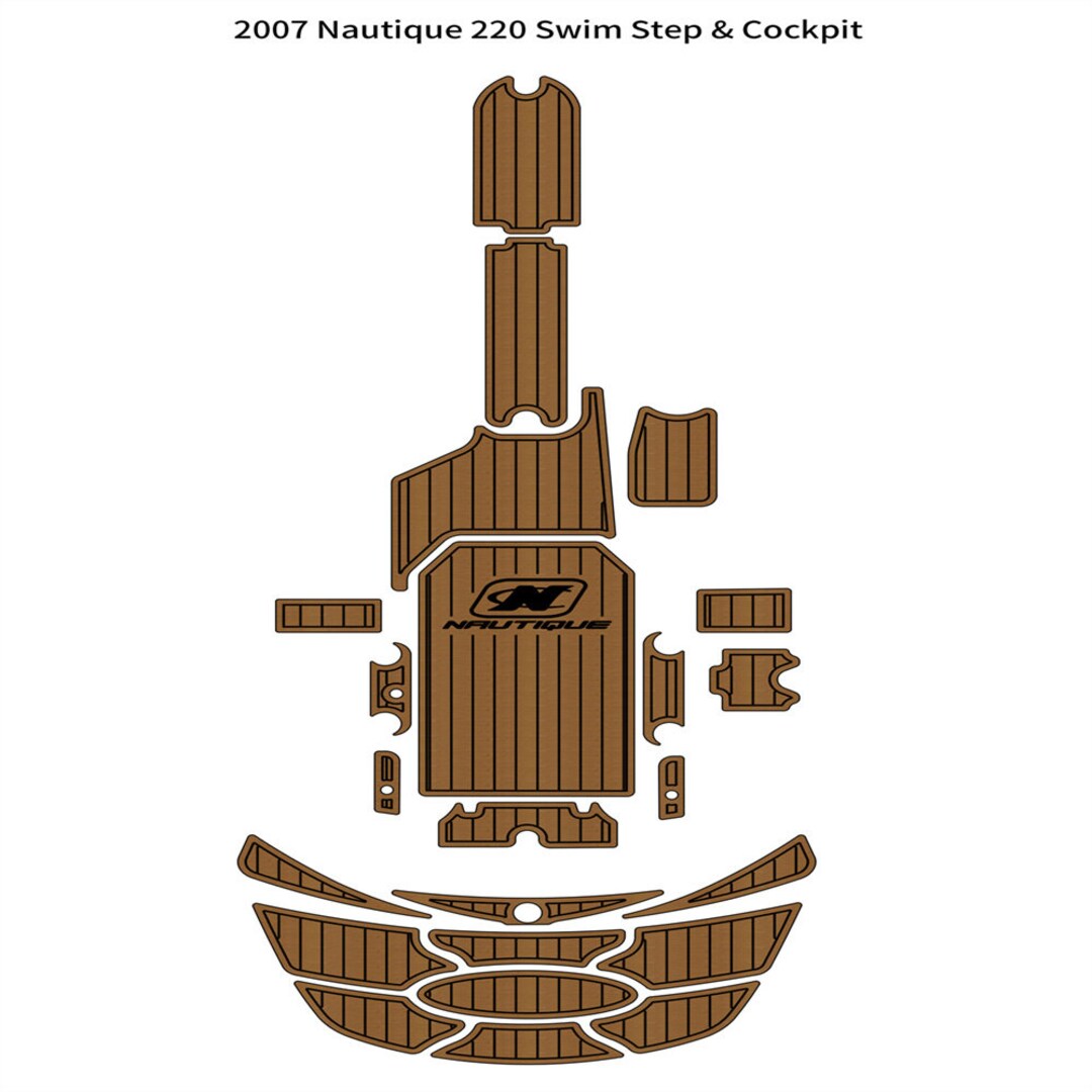 2007 Nautique 220 Swim Platform Cockpit Pad Boat EVA Foam Teak Deck ...