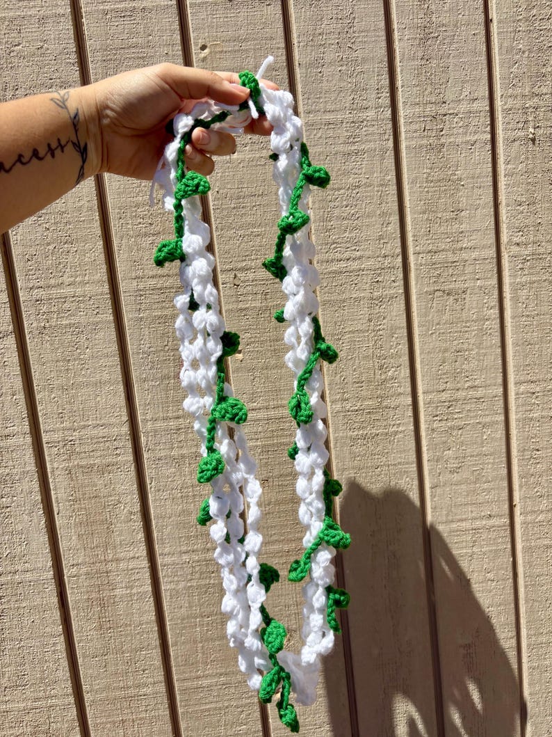 3 Strand Pikake With Maile Forever Crcoeht Lei - Etsy
