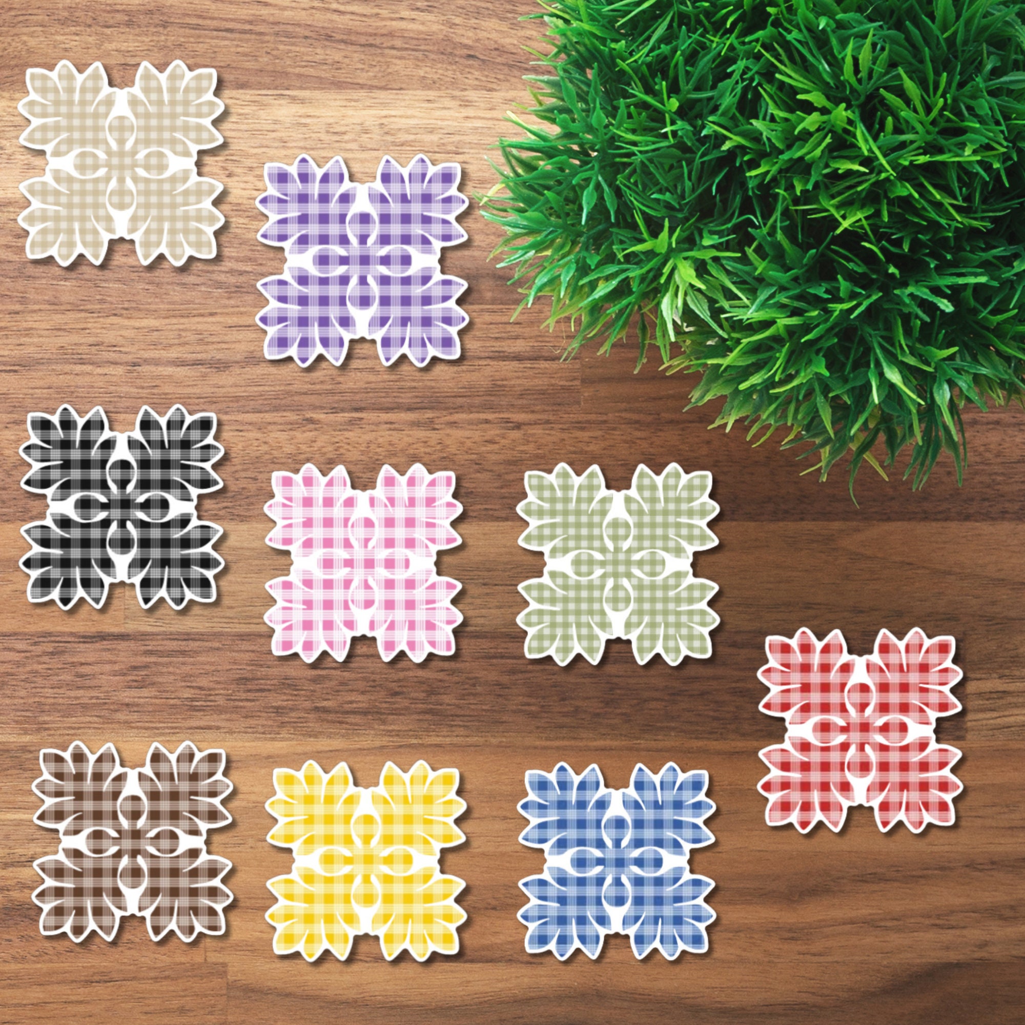 Palaka Hawaiian Quilt Print Waterproof Decal Sticker - Etsy