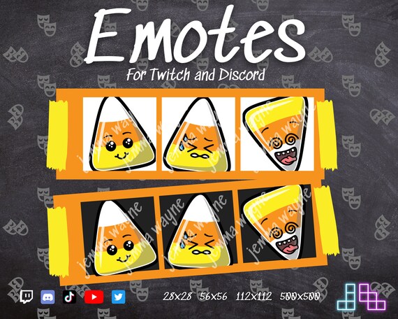 Candy Corn Emotes 1 for Twitch Discord Youtube/streamers - Etsy