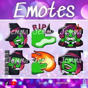 Chibi Wicked Witch Emotes for Twitch, Discord, Youtube/streamers ...