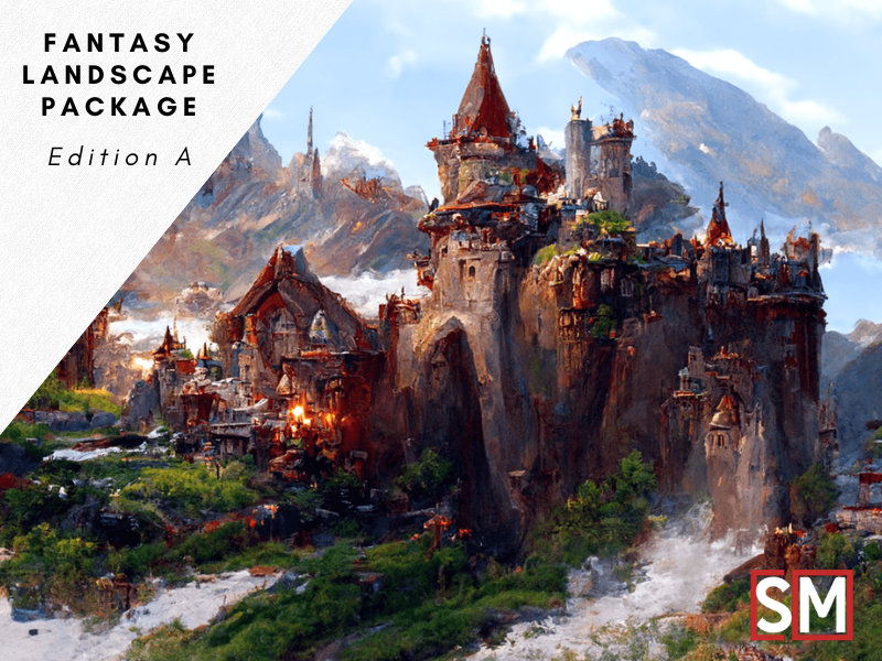 Fantasy Villages Concept Art by Saishomaple (5 Piece) - Etsy