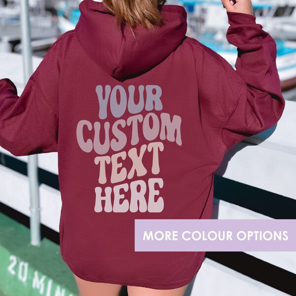 Custom Words Hoodie - Etsy