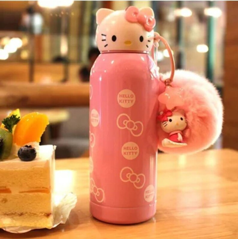 Hello Kitty Stainless Steel Children Mini Vacuum Flasks With Keychain ...