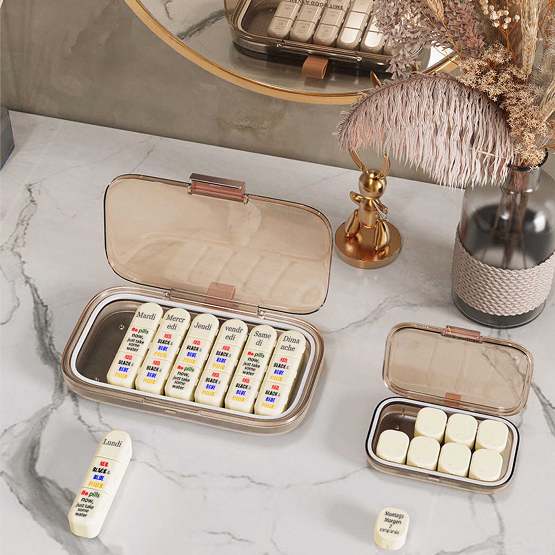 Personalized Pill Organizer, Pill Box With Name, Travel Pill Case, Pill ...