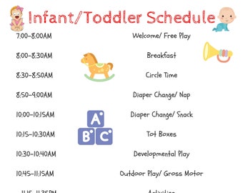 Editable Night Daily Daycare Schedule, Home Daycare/ Childcare Form/ Childcare - Etsy