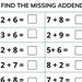 4 Printable Missing Addends Worksheets up to 20 / Math Addition ...