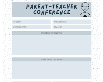 Parent Teacher Conference Form - Etsy
