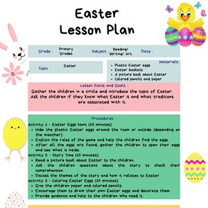 Easter Lesson Plan, Primary Grades Lesson, Easter Stations / Classroom ...